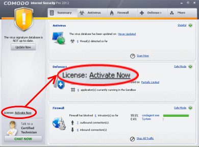 Activating Comodo Internet Security Subscription | Comodo Internet Security v5.9/5.10